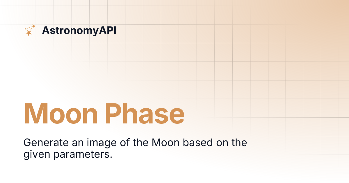 Moon Phase | AstronomyAPI